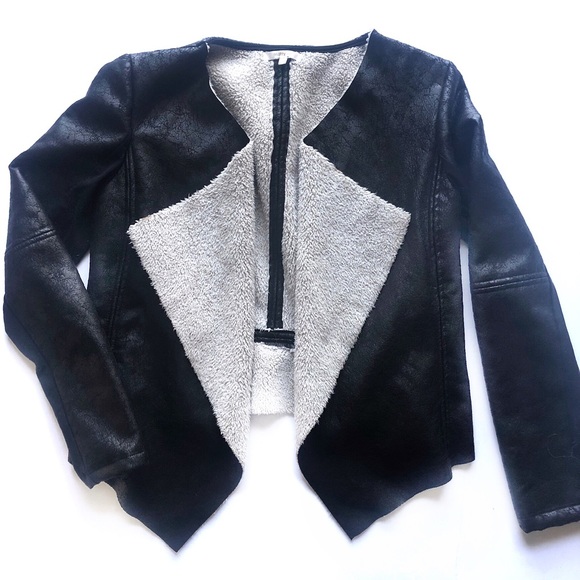 Matty M | Jackets & Coats | Matty M Faux Leather Shearling Jacket ...
